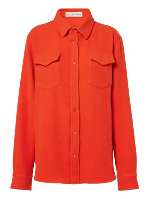GOD'S TRUE CASHMERE Fire Cashmere Shirt - Orange