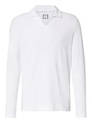 Fedeli Cotton Terry Polo Shirt - White