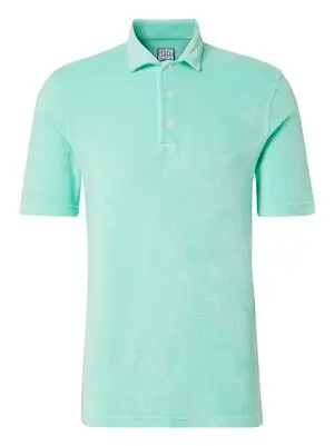 Fedeli Cotton Terry Polo Shirt - Green