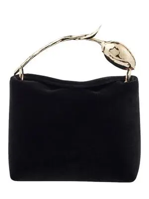 Erdem Bloom Mini Velvet Tote Bag - Black