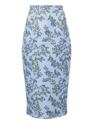 EMILIA WICKSTEAD Lorelei Midi Skirt - Blue