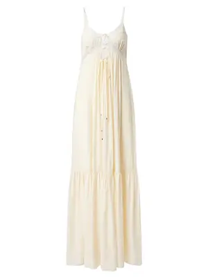Chloé Lace-trimmed Silk Maxi Dress - White