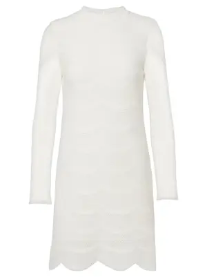 TOM FORD Knitted Scalloped Mini Dress - White