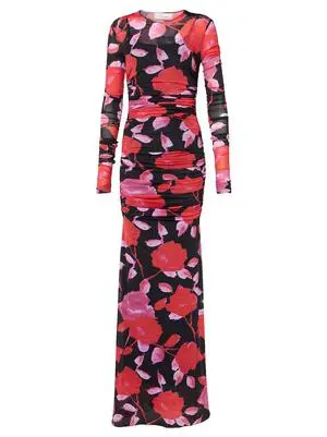 Blumarine Blumarine Printed Maxi Dress Black