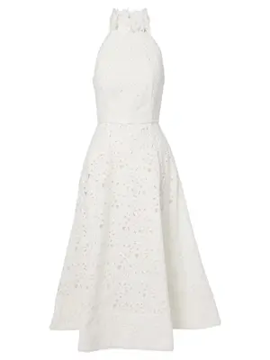 Rebecca Vallance Bridal Nuvola Embroidered Midi Dress - White