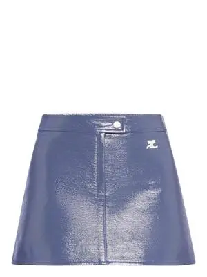 COURREGES Vinyle Reedition Mini Skirt - Dkblue