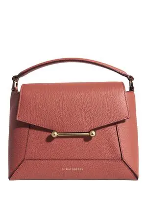 Strathberry Leather Mosaic Top-Handle Bag Green