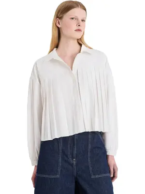 Merlette Fresco Cropped Top - White
