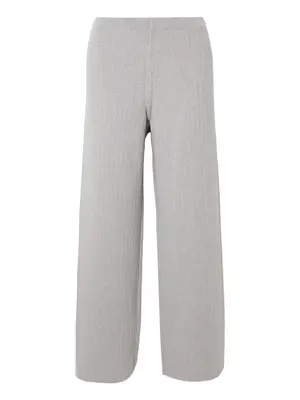 Skin Milan Ribbed Pants - Gray