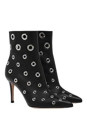 GIANVITO ROSSI Lydia Bootie 85 - Black Nappa Leather