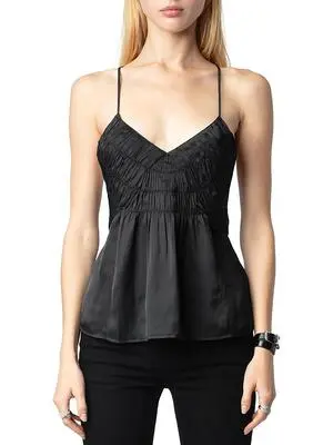 Zadig&Voltaire Cayonne Satin Top - Black