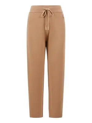 Moncler Wool And Cashmere Relaxed Jogging Pants - Beige