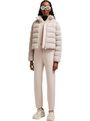 Moncler Wool And Cashmere Blend Jogger Pink