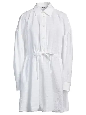 MSGM Mini Shirt Dress - White