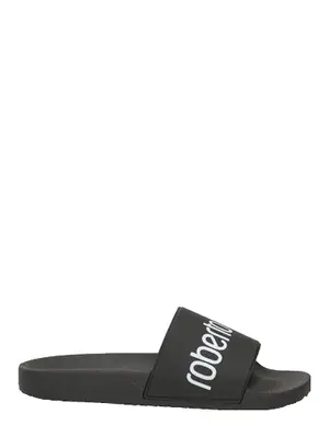 Roberto Cavalli Slides Rubber Black