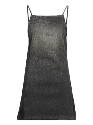 DIESEL® Cotton Hemp Mini Dress - Black