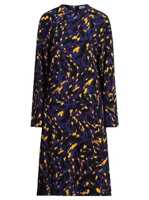 Burberry Flared Midi Dress - Purple