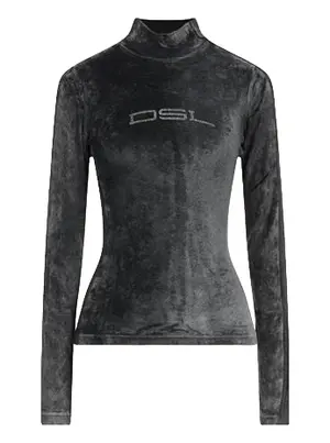 DIESEL® Chenille Turtleneck Top - Grey