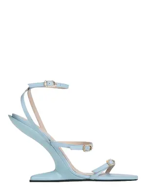 N°21 Leather Ankle Strap Sandals - Blue