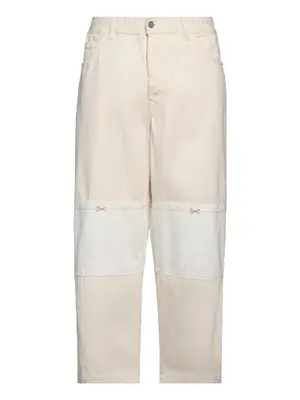 EBIT Baggy Low-crotch Jeans - White