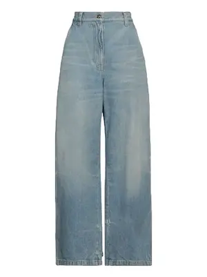 Palm Angels Wide-leg Distressed Jeans - Blue