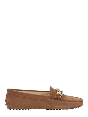 TOD'S TOD'S Embellished Leather Loafers Beige