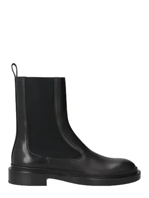 JIL SANDER JIL SANDER Leather Chelsea Boots Black