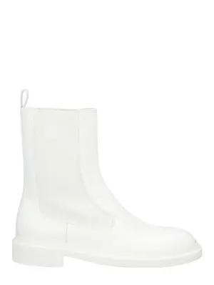 JIL SANDER Leather Chelsea Boots - White