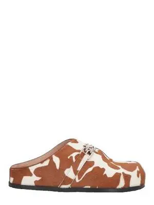 Bally Calfskin Mules - Camel