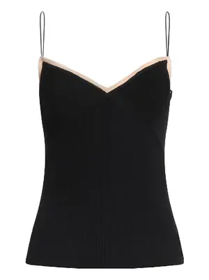 N°21 Ribbed Knit Camisole - Black