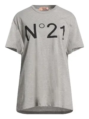 N°21 Logo-print Cotton T-shirt - Grey