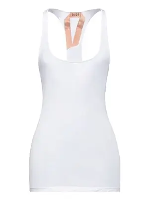 N°21 Cotton Jersey Tank Top - White