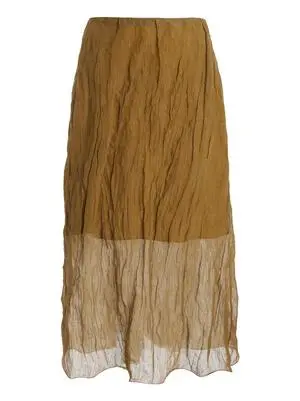 Brandon Maxwell The James Low-rise Midi Skirt - Tan