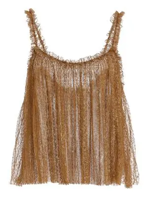 Ulla Johnson Romy Pleated Sheer Top - Nude