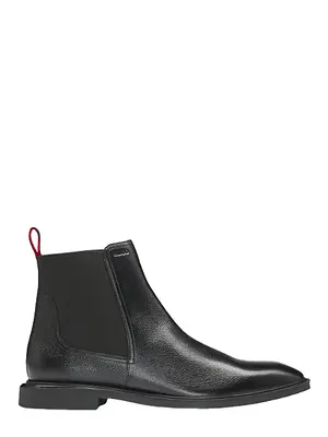 Hugo Brand-embossed Faux-leather Chelsea Boots - Black