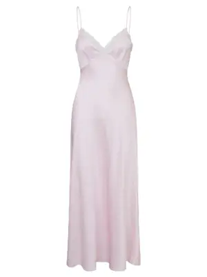 LoveShackFancy LoveShackFancy Manuela Sheer Maxi Dress Light Pink