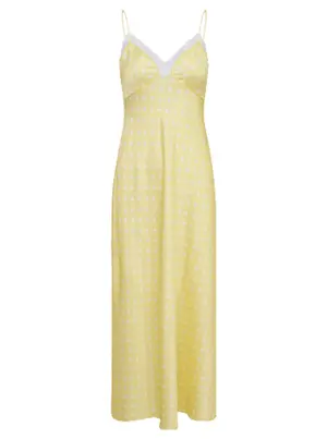 LoveShackFancy LoveShackFancy Manuela Sheer Maxi Dress Yellow