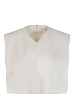 HEIRLOME Gemma Cropped Silk Top - Ivory