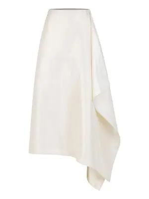 HEIRLOME Mel Draped Silk Crepe Skort Ivory