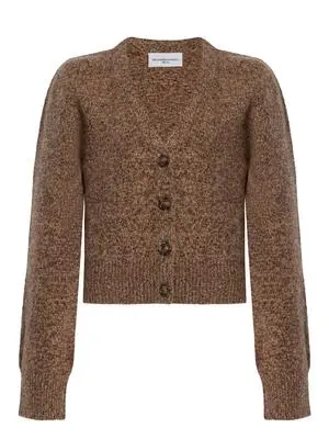 Brandon Maxwell The Sloane Cashmere-Silk Cardigan Brown