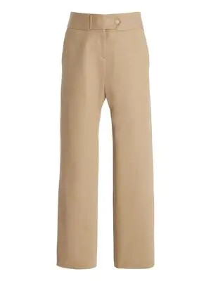 Brandon Maxwell The Phoenix Barrel-leg Pants - Khaki