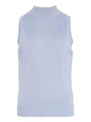 CAROLINA HERRERA Silk-Cotton Sleeveless Top