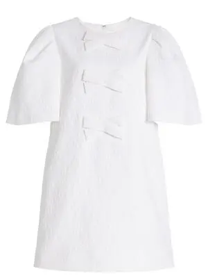 Carolina Herrera Bow-detailed Mini Dress - White