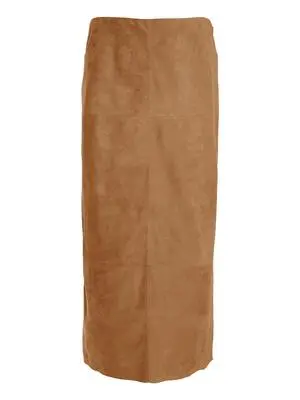 Proenza Schouler Nadia Suede Maxi Skirt - Tan