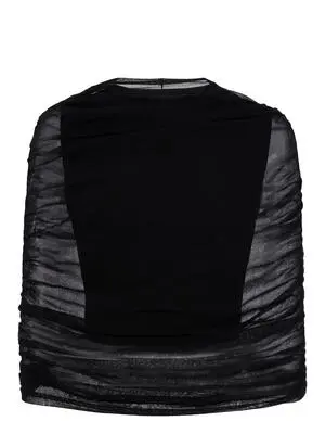 BRANDON MAXWELL Lyra Shirred Knit Top