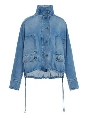 Brandon Maxwell Harper Denim Jacket - Medium Wash