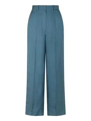 HEIRLOME Antonella Straight-leg Dupioni Silk Pants - Blue