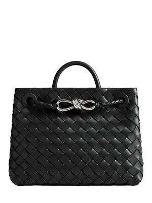 BOTTEGA  VENETA Intrecciato Leather Andiamo Bag - Black
