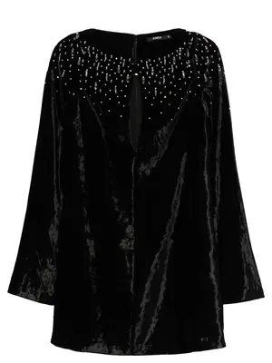 Amen Velvet Mini Dress - Black