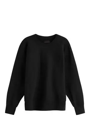 LES TIEN Heavyweight Banded Mock Neck Polo - Jet Black